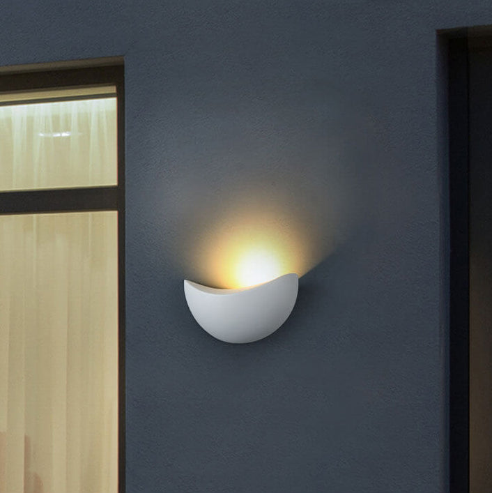 Minimalist Half-Round LED Wall Lamp – Modern Aluminum Indoor Lighting ...