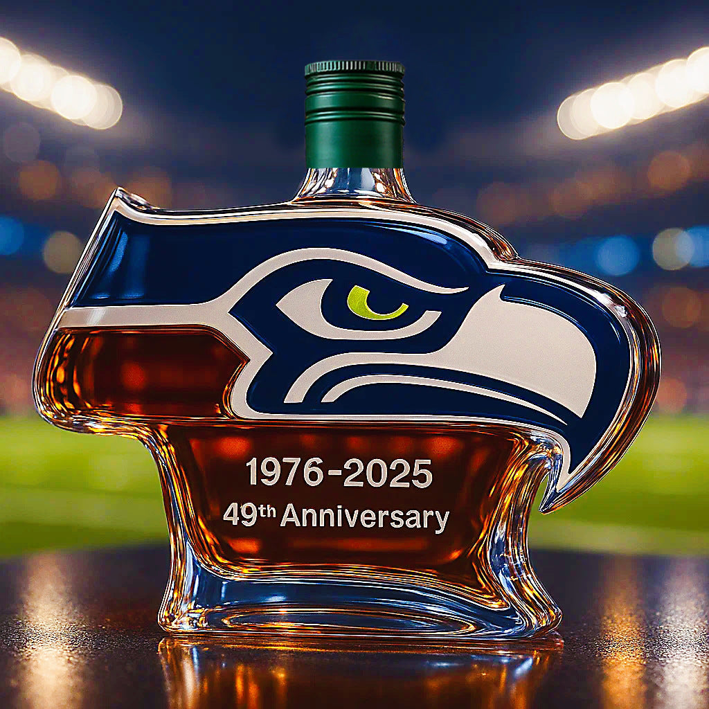 Seattle Seahawks 49th Anniversary Whiskey Bottle – Kidiora