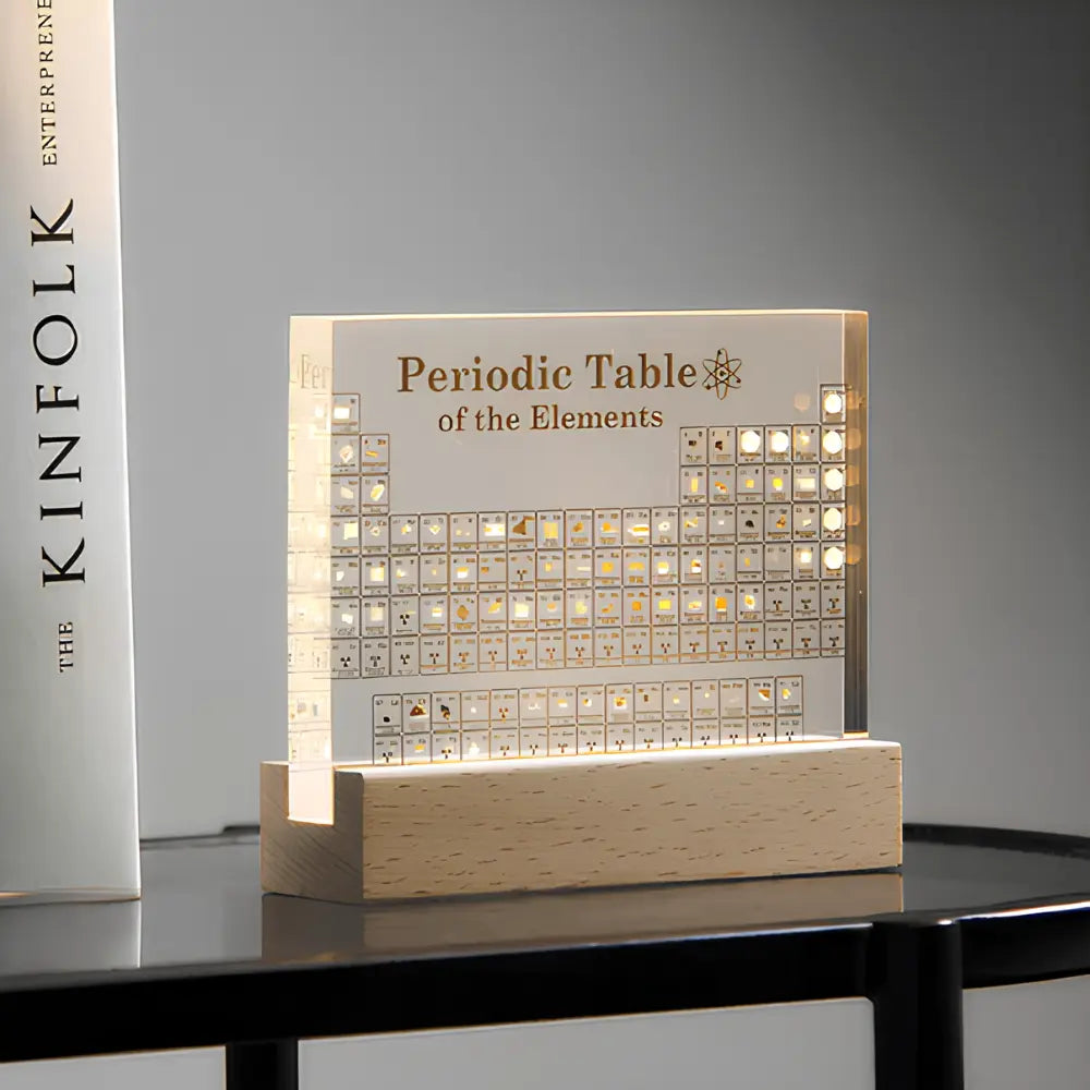 Real Elements Periodic Table Display – Clear Acrylic Desk Decoration ...