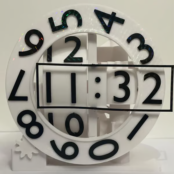 Modern Triaxial Flip Clock – Unique Rotating Number Desk & Wall Clock ...