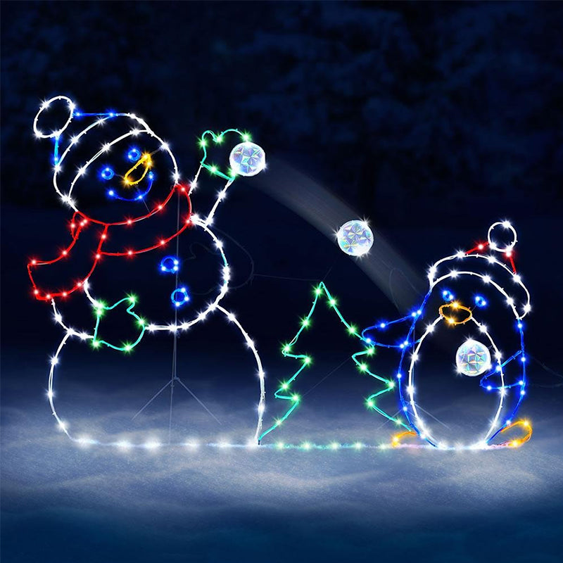 Animated Snowball Light Display for Outdoor Christmas Decoration – 195 ...