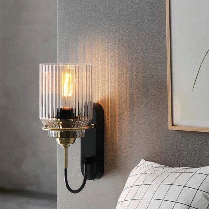LumiNest Glass Wall Light Nordic Minimalist Lamp Design – Kidiora