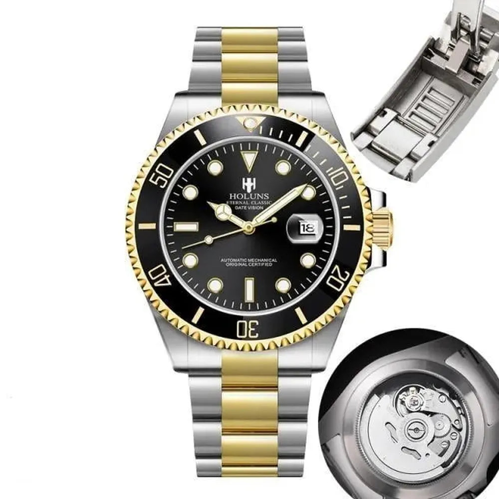 Holuns 41mm Automatic Diver Watch - Sapphire Crystal, Ceramic Bezel ...