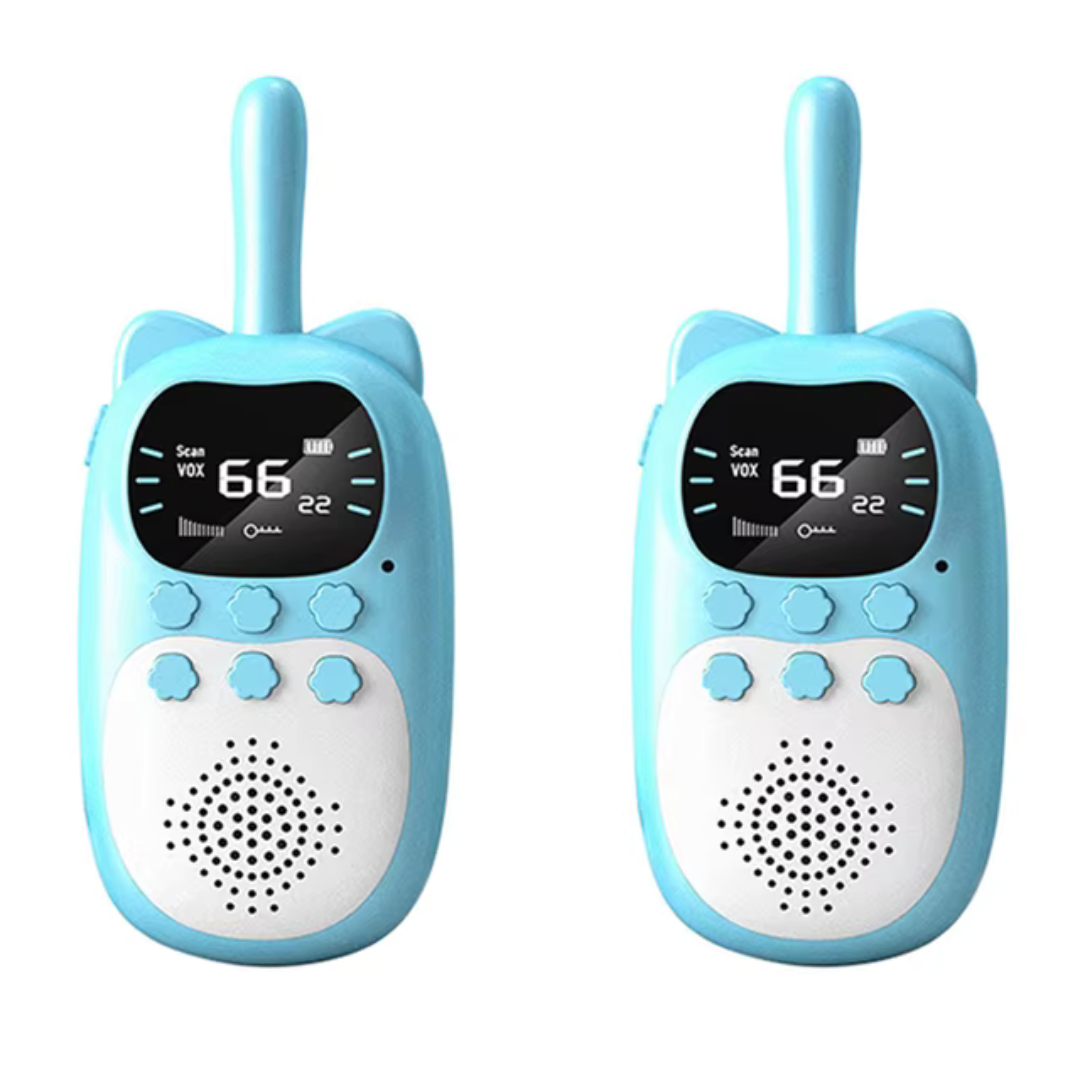 Kids Rechargeable Walkie Talkies – Long Range 3 km, Durable Design with ...