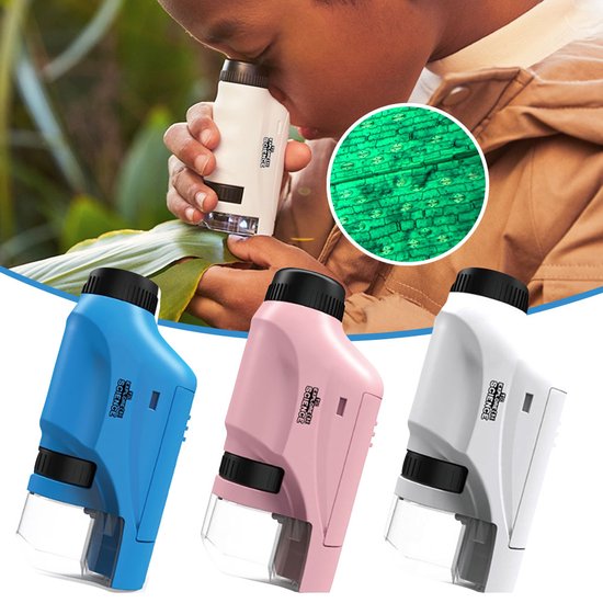 Kids’ Portable Microscope 60x-120x Magnification Educational Toy ...