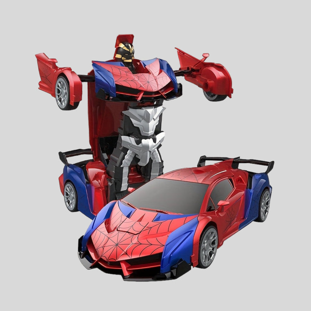 Remote Control Car Transforming Robot Toy LED Light Kids Playset – Kidiora