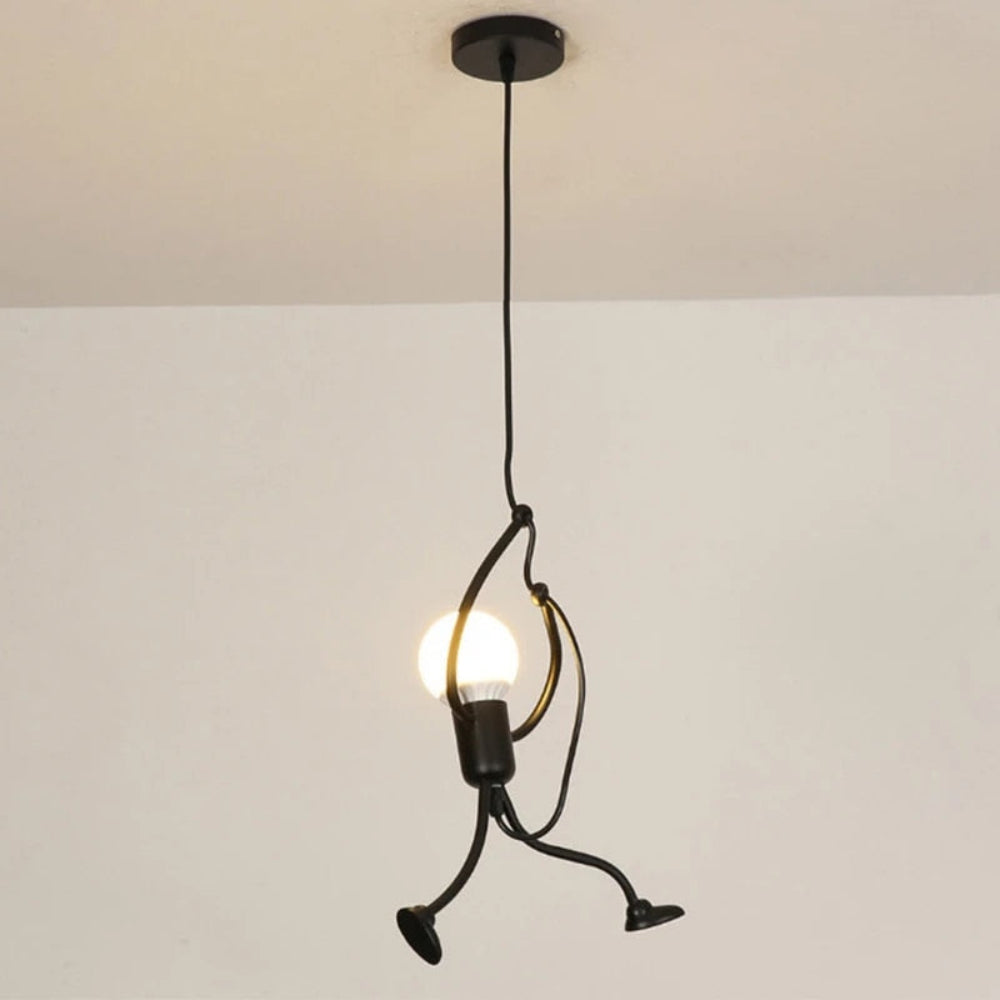 Retro Character Ceiling Lamp – Whimsical Doll Design for Kids' Rooms ...