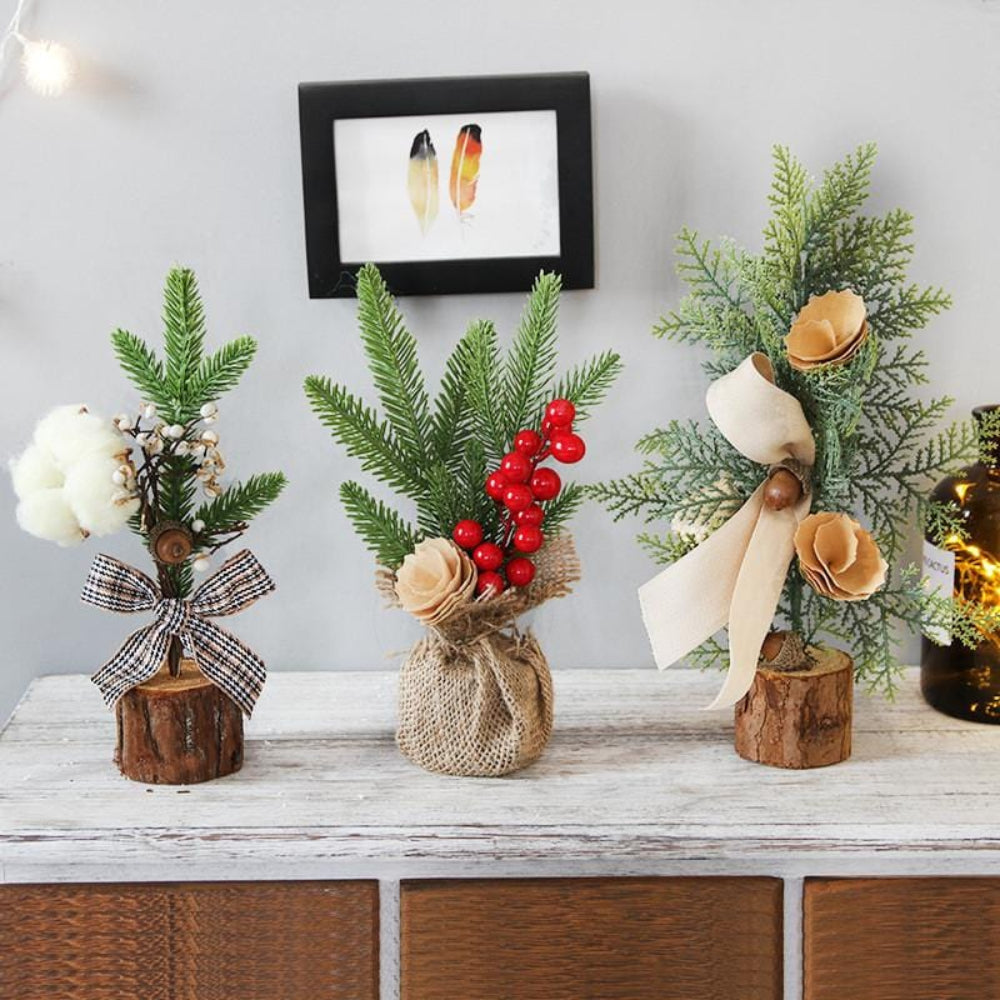 RusticBough | Mini Tabletop Christmas Tree for Warm Holiday Decoration ...