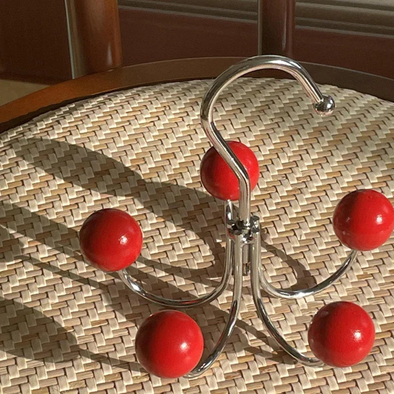Rotating Wall Hook with Wooden Balls Compact Decorative Hook – Kidiora