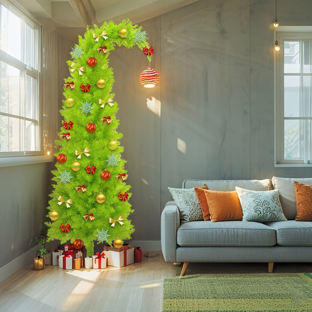 Christmas Tree Slim Artificial Floor Decor Home Seasonal Display – Kidiora