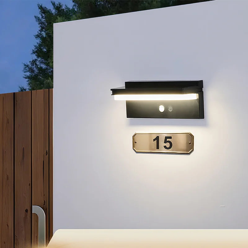 Solar Powered LED Wall Light with Sensor Control – Waterproof Outdoor ...
